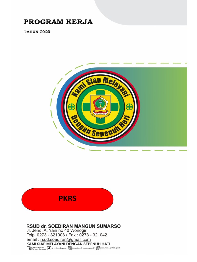 Program Kerja PKRS RSUD Wonogiri 2023 | PDF | Pengembangan Diri ...