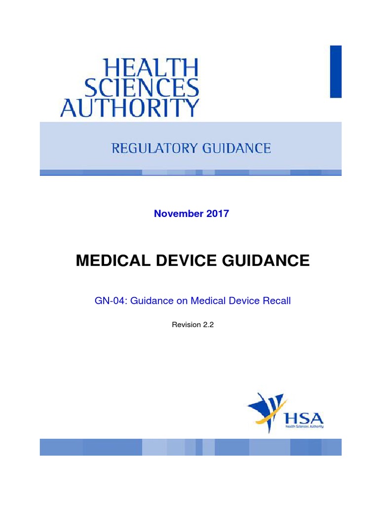 Guidance on Establishing Effective Medical Device Recall Procedures | PDF | Medical Device ...