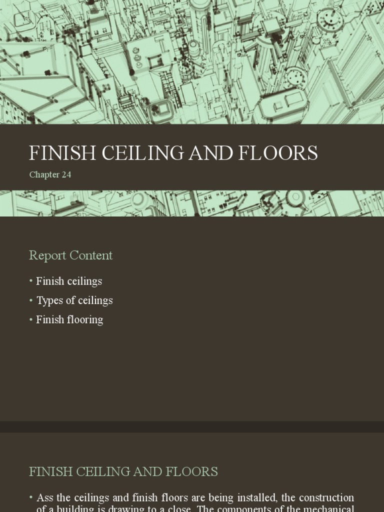 Finish Ceilings and Flooring Guide | PDF | Ceiling | Friction