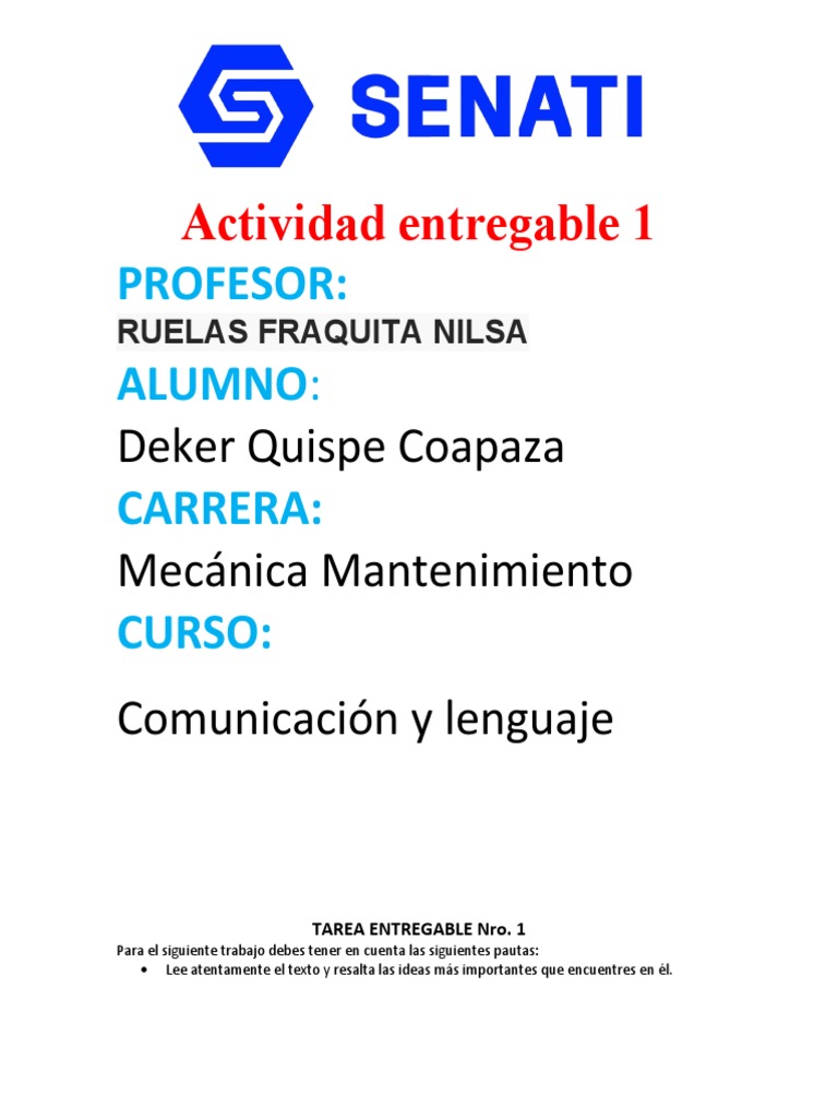Actividad Entregable 1 Comunicacion y Lenguaje | PDF | Lingüística
