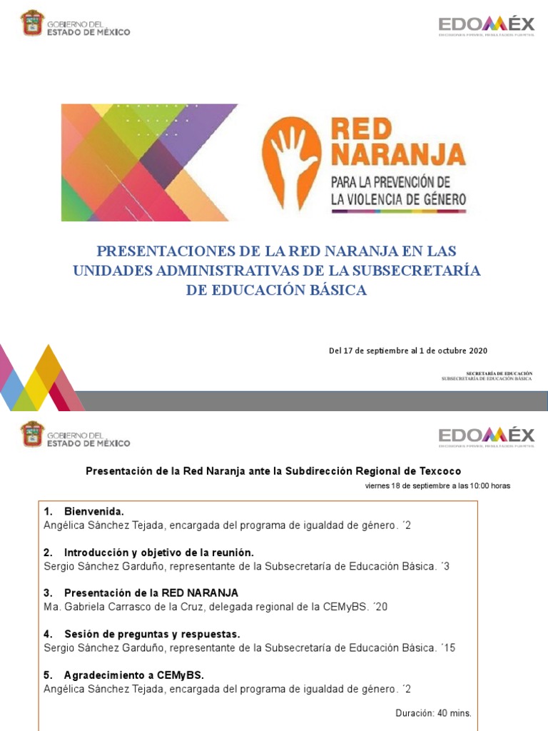 Presentación de la Red Naranja en Texcoco | PDF | Violencia | La ...