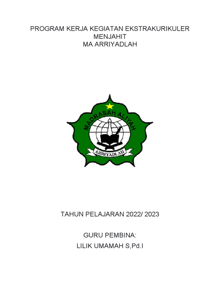 Proker Menjahit 2022-2023 | PDF