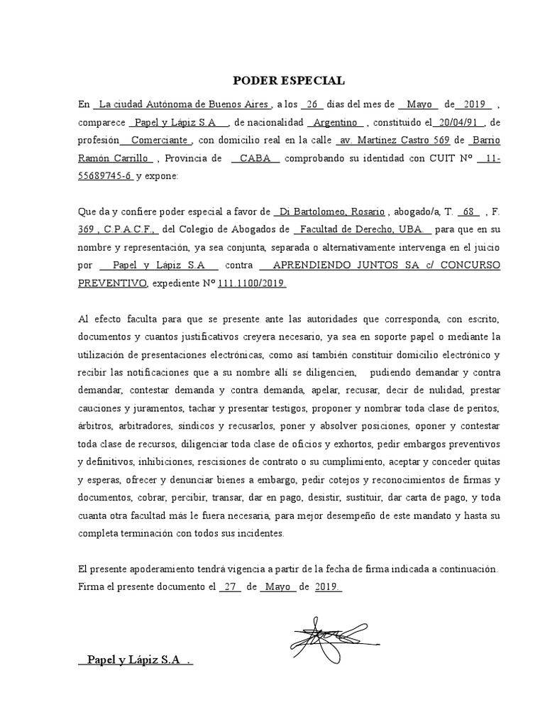 Modelo de Poder Especial | PDF | Justicia | Crimen y violencia