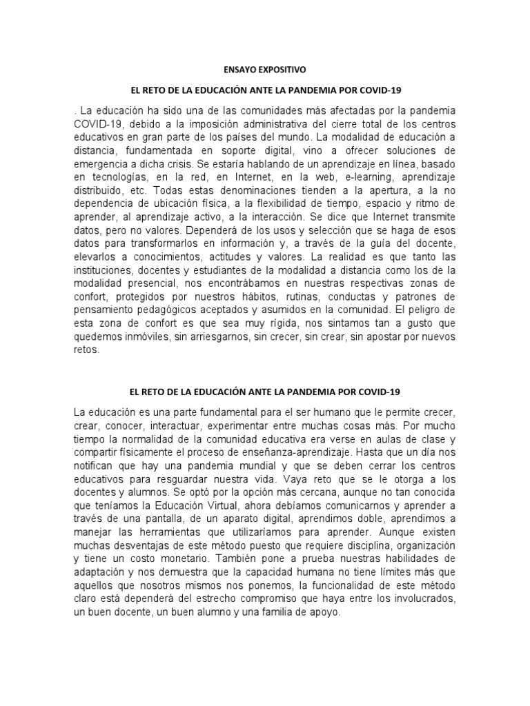 Ensayo Expositivo | PDF | Ciencias sociales