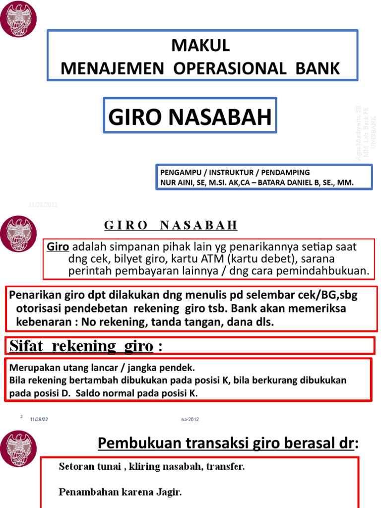 Proses Setoran Rekening Giro Nasabah | PDF