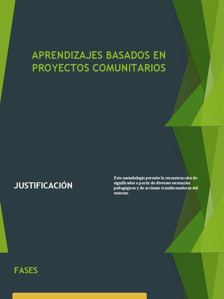 Aprendizajes Basados en Proyectos Comunitarios | PDF | Planificación | Realimentación