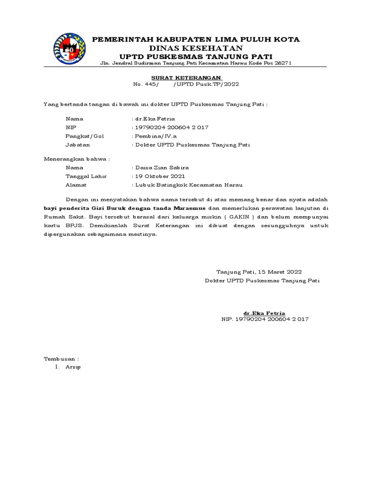 Surat Keterangan Penyakit Kronis Pdf