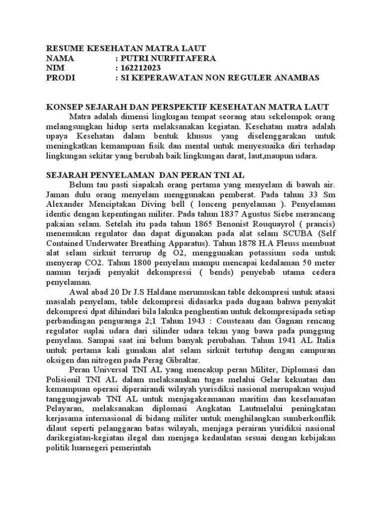 Resume Kep Matra Laut | PDF