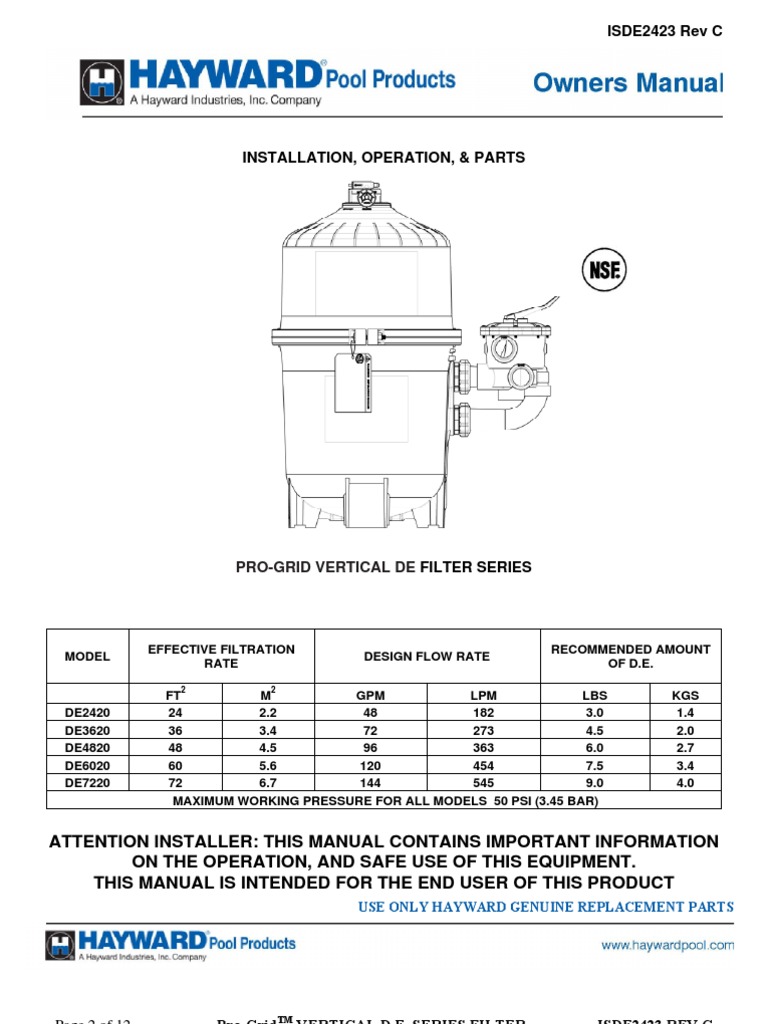 Hayward Pro Grid de 4820 | Valve | Pump | Free 30-day Trial | Scribd