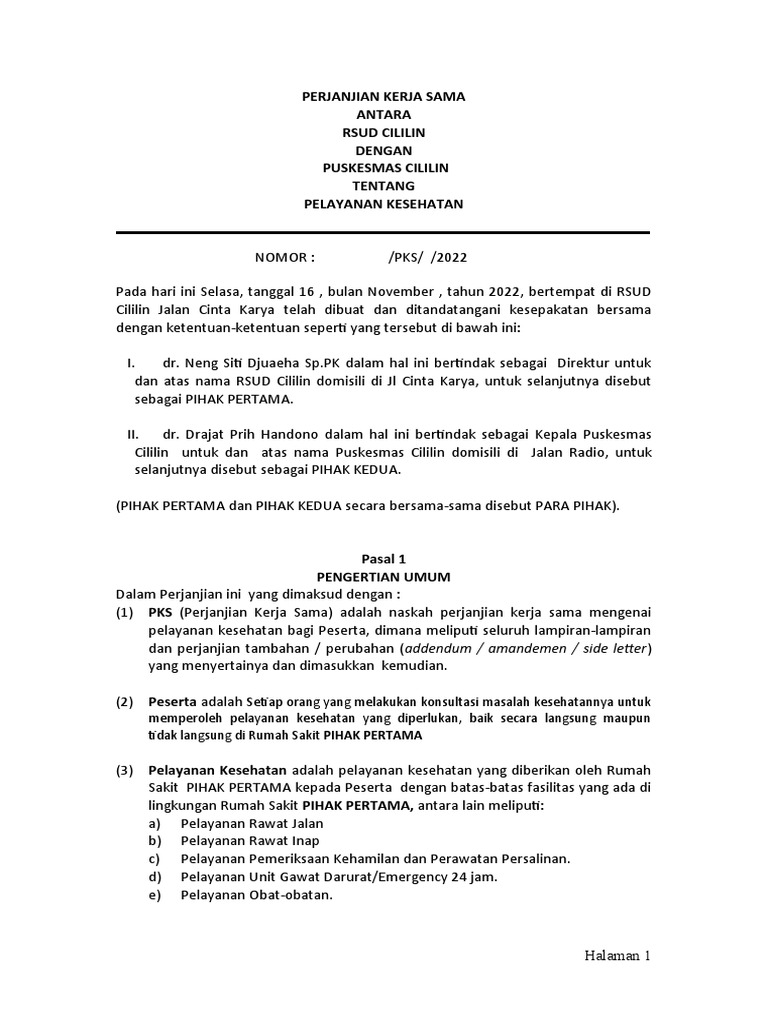 Contoh Draft MOU | PDF | Pengelolaan Keuangan & Uang | Pengembangan Diri