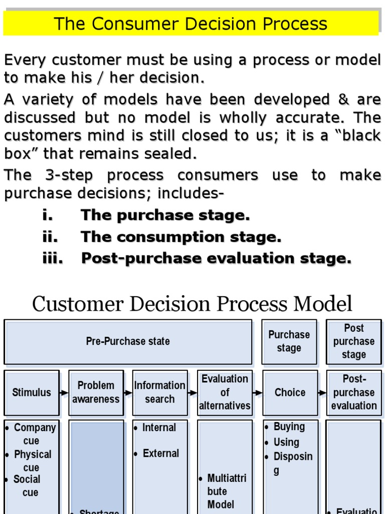Unit 8 Consumer Decision Process | PDF | Consumer Behaviour | Experience