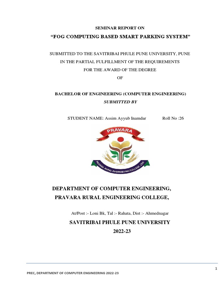 Report On Fog Computing | PDF | Internet Of Things | Wireless Sensor Network