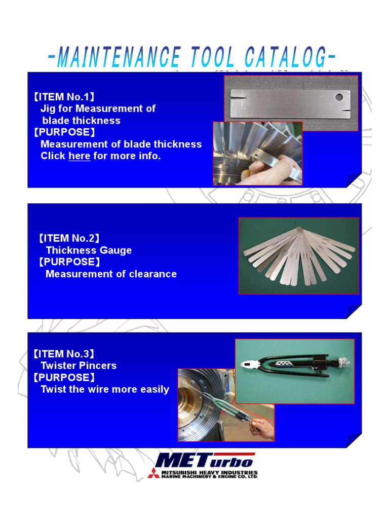 Maintenance Tool Catalog | PDF