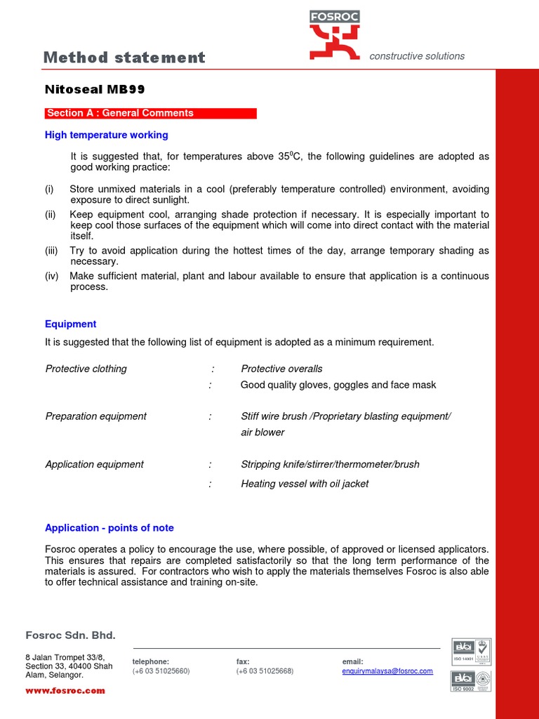 MS Nitoseal MB99 | PDF | Concrete | Materials