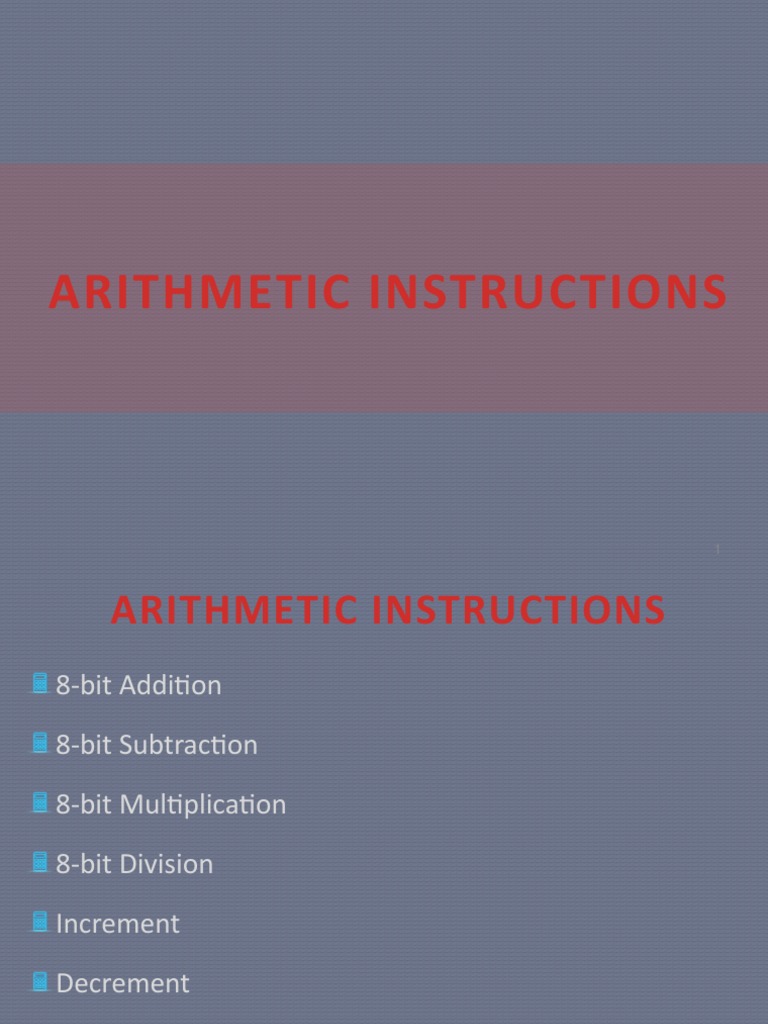 8051 Arithmetic Inst | PDF | Binary Coded Decimal | Computing