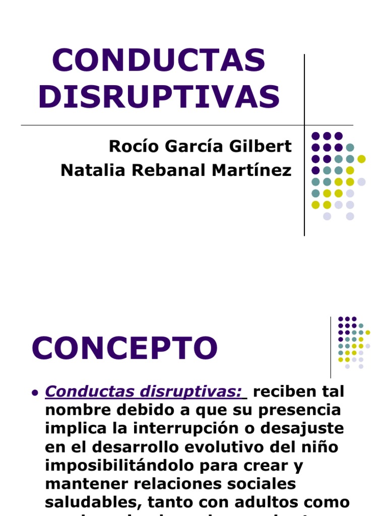 Conductas disruptivas | Comportamiento | Violencia