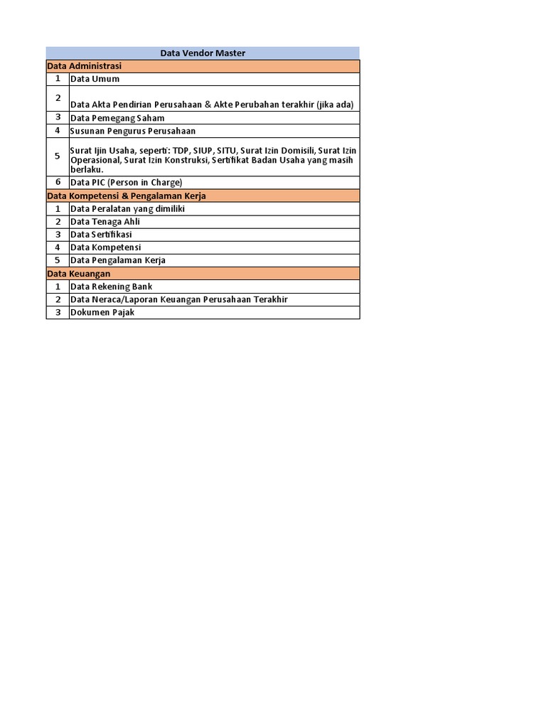 Vendor Master Eproc | PDF