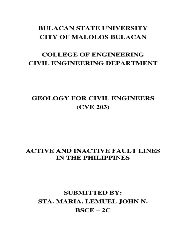 Active and Inactive Fault Lines in The Philippines | PDF | Philippines ...