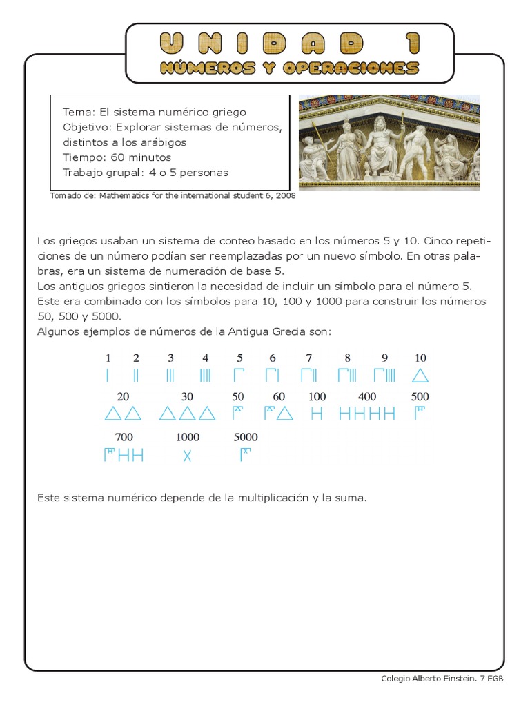 NyO Números Griegos Teoría | PDF