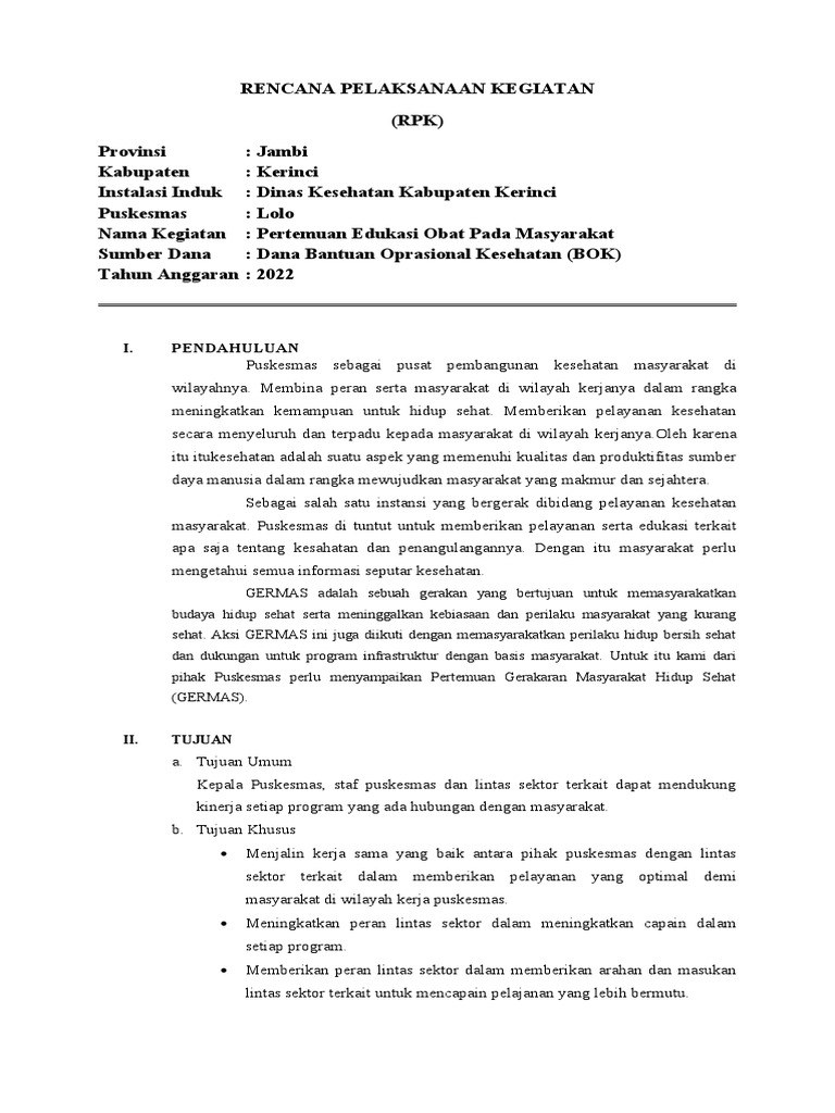 Indikator GERMAS untuk Masyarakat Sehat | PDF