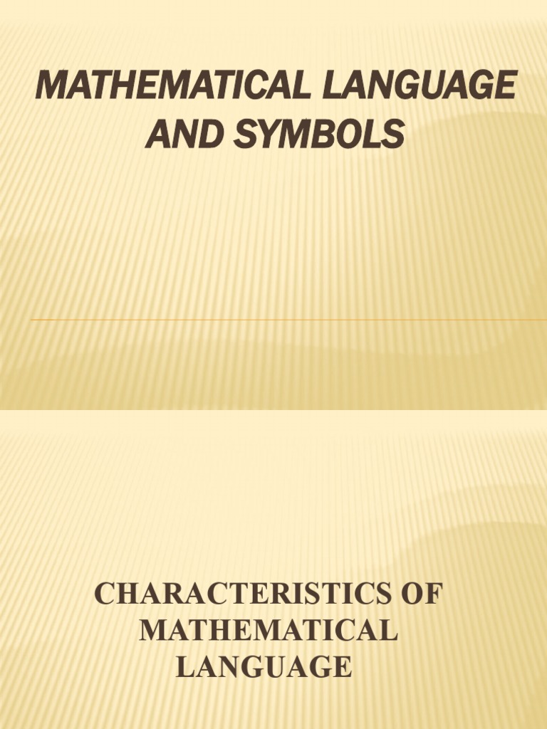 Language of Math | PDF | Mathematics | English Language