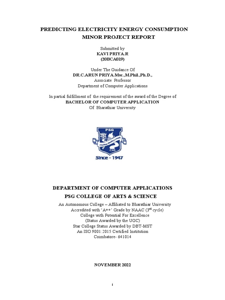 Minor Project Final Report (20bca19) | PDF | Python (Programming Language) | Linear Regression