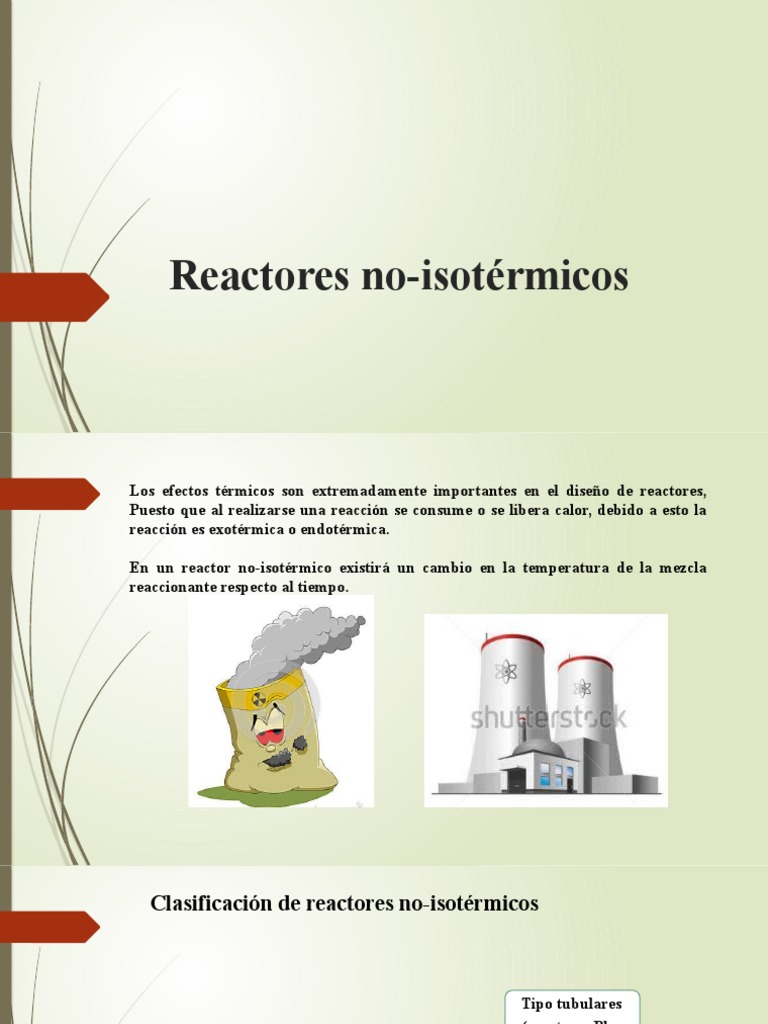 Reactores No-Isotérmicos | PDF | Reactor Quimico | Mecánica de Medios Continuos