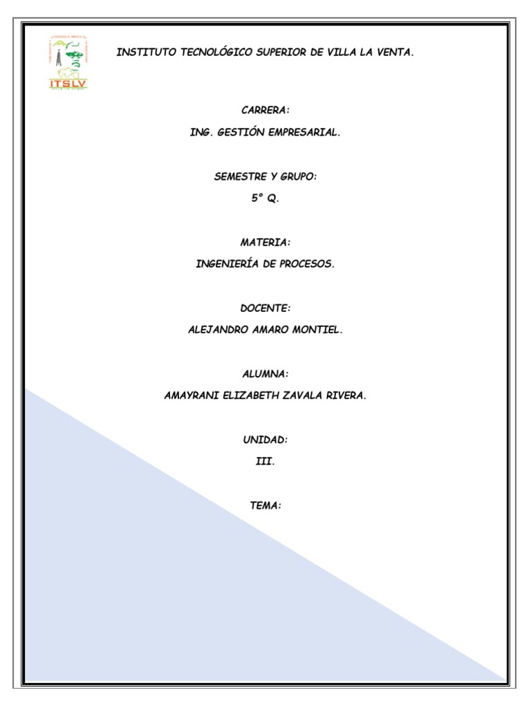 5Q Amayrani Zavala Ing de Procesos U3 | PDF | Business | Economias