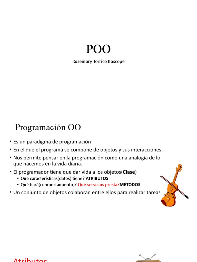 Introducción a la Programación OO | PDF | Objeto (informática) | Programación orientada a objetos