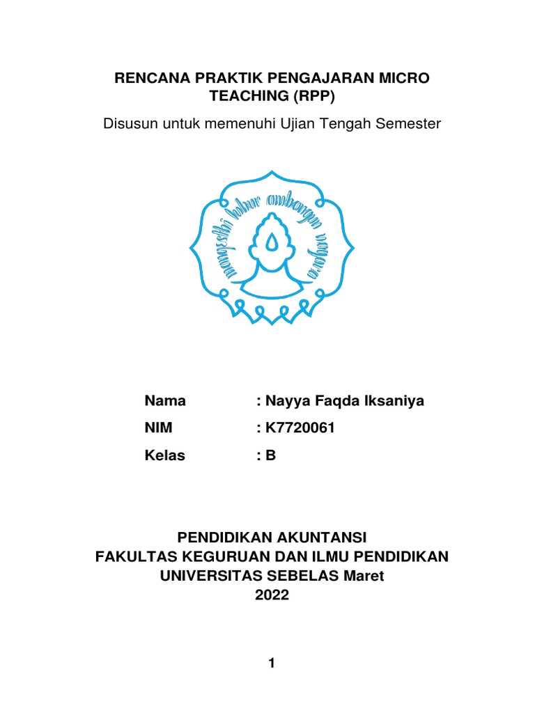 Nayya Faqda Iksaniya - k7720061 - RPP Micro Teaching | PDF