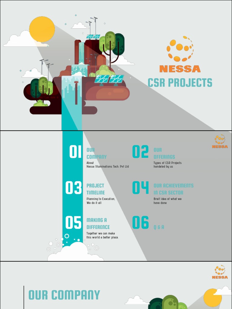 Nessa's Impactful CSR Projects Overview | PDF | Solar Power | Disinfectant