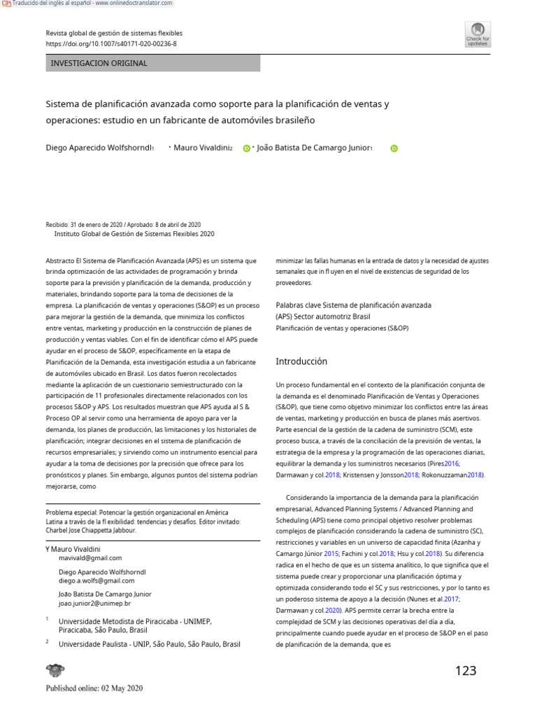 PAPER OFICIAL 3.en - Es | PDF | Planificación | Business