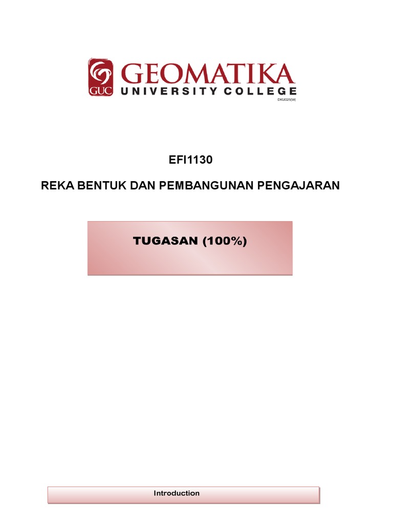 TUGASAN EDD1230-BM by DR TehChiewLan | PDF | Plagiarism | Essays