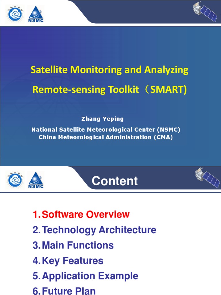 Satellite Monitoring and Analyzing Remote-Sensing Toolkit SMART) | PDF | Business | Computers