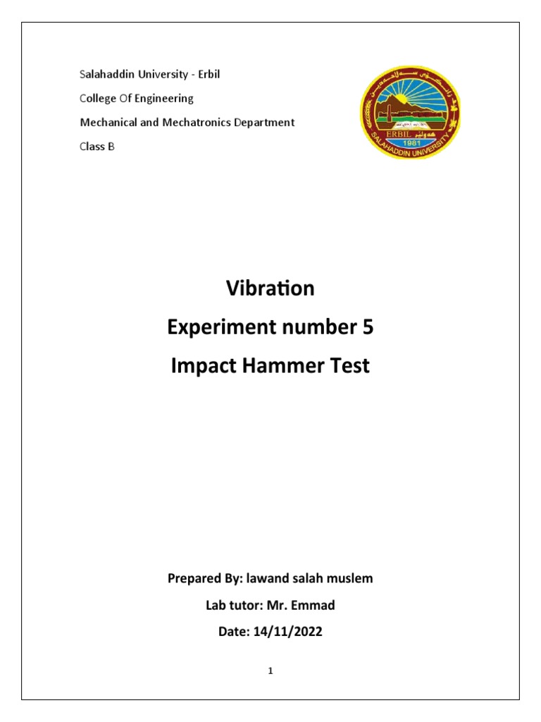 Impact Hammer Vibration Testing Guide | PDF | Technology & Engineering
