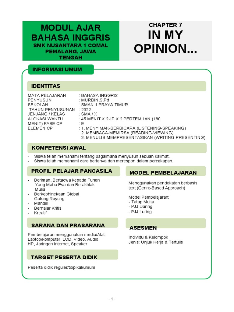 Modul 7 Murdin Ikm | PDF