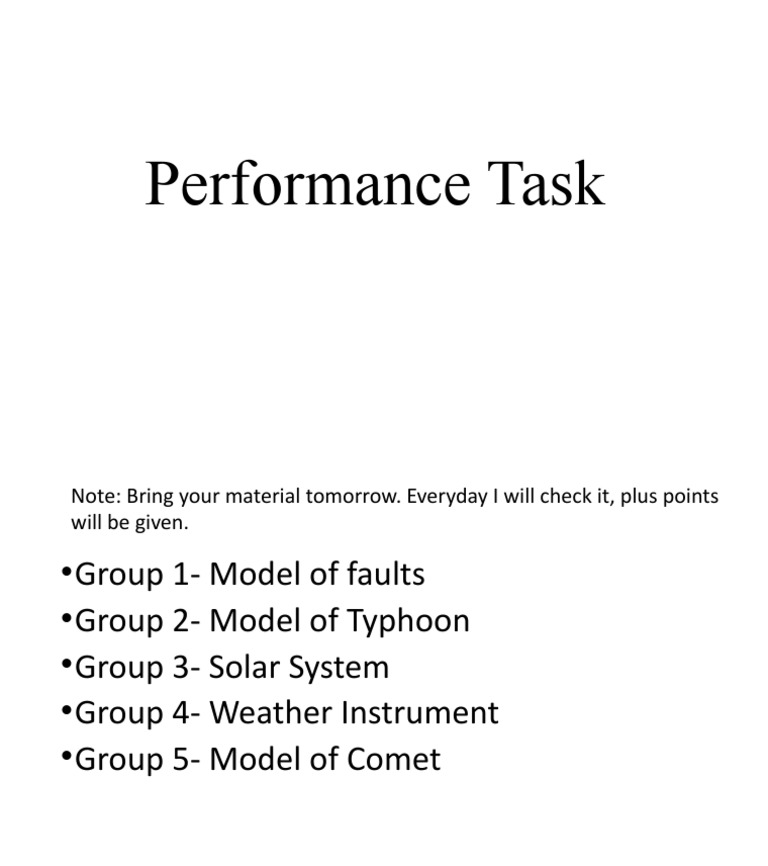Performance Task G8 | PDF
