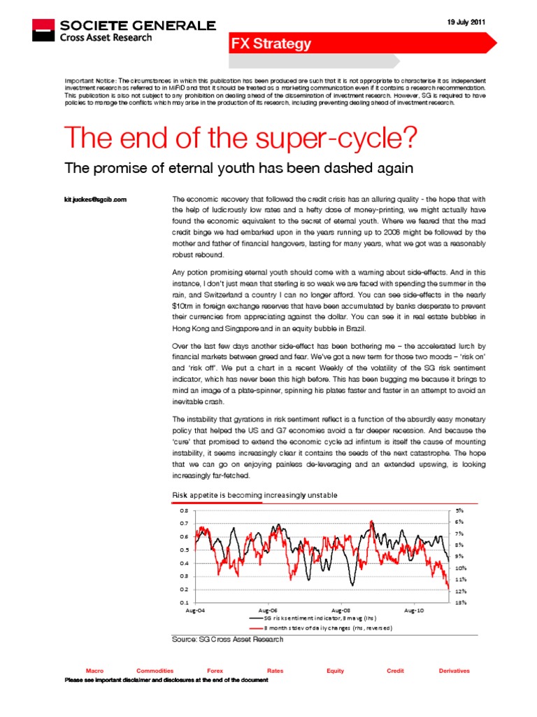 SocGen End of The Super Cycle 7-20-2011 | PDF | Deleveraging | Banks