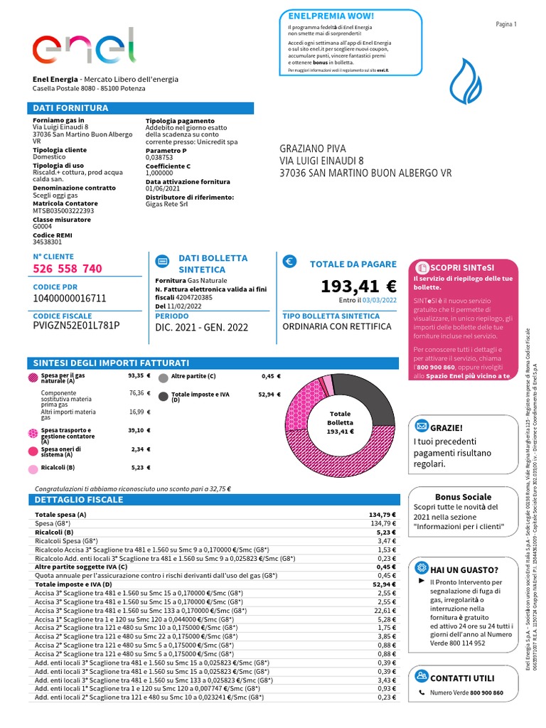 Fattura Enel 423 1 | PDF