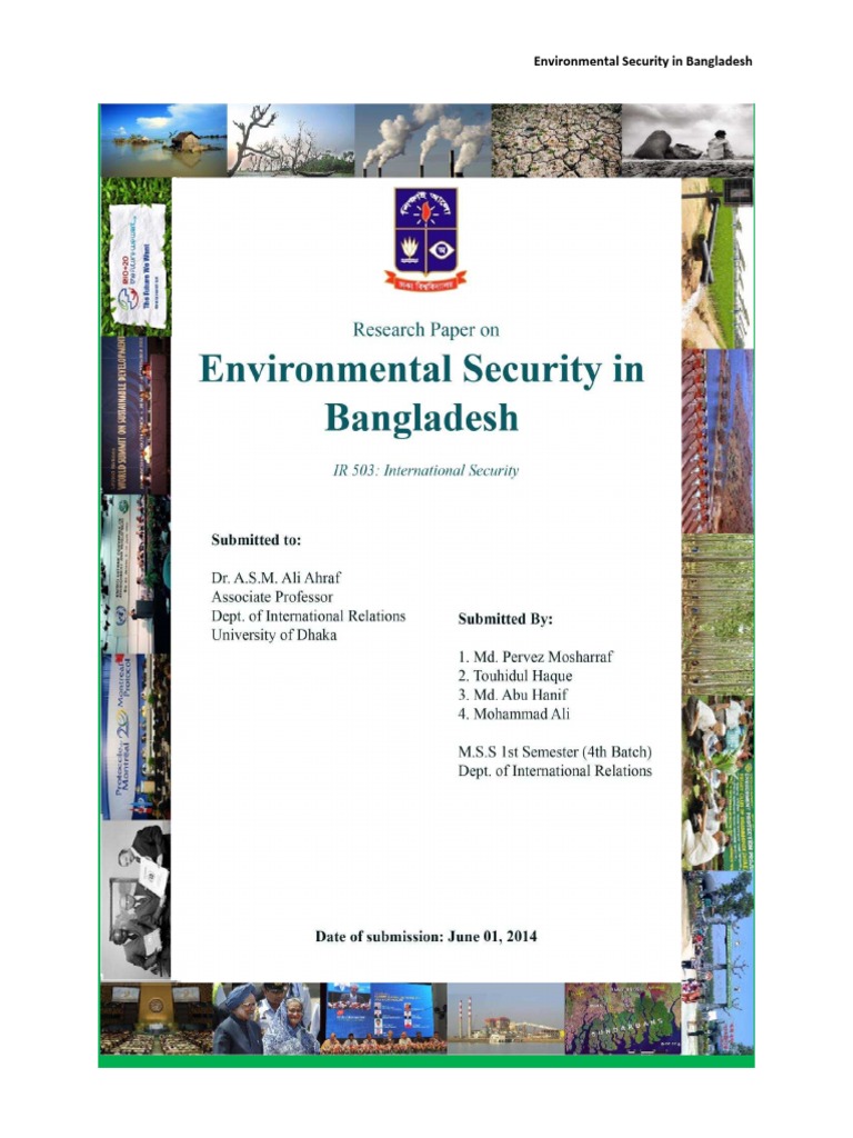 Environmental Security in Bangladesh | PDF | Sustainability ...