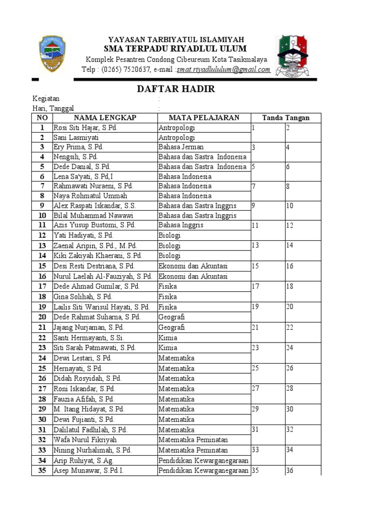Absen Iht Umum | PDF