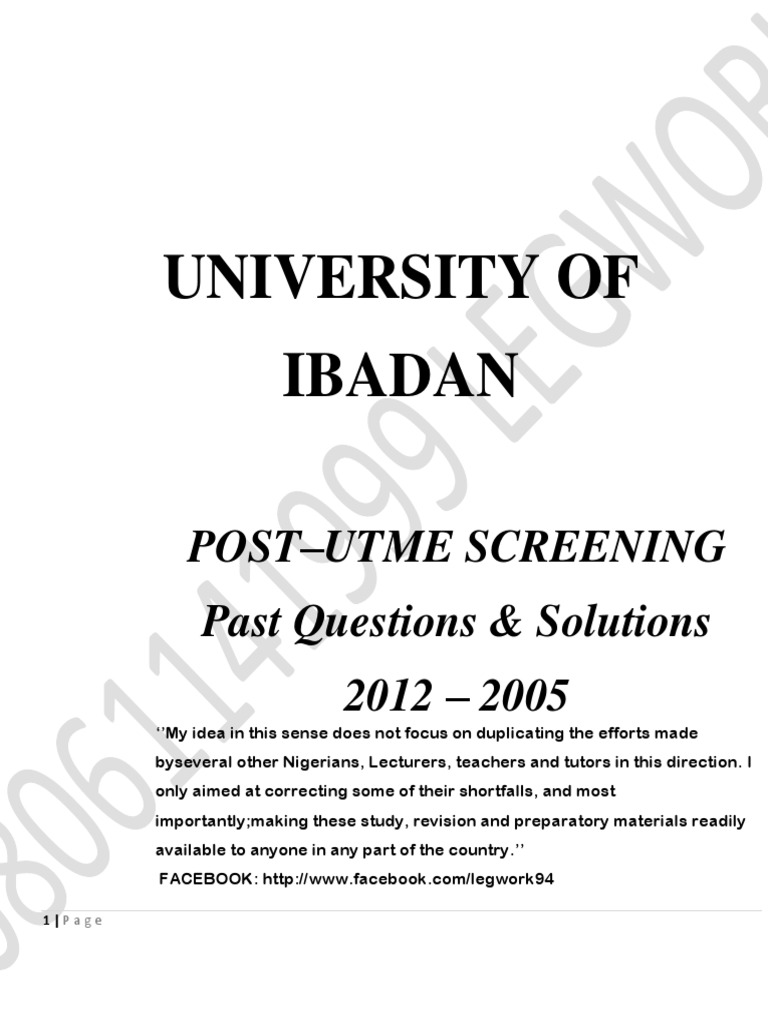 UI Post-UTME Prep Guide | PDF | Oxide | Hydroxide