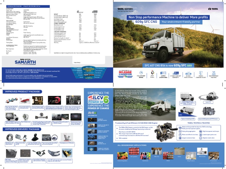 TATA 609g SFC Overview - Specs, Features & Images | PDF