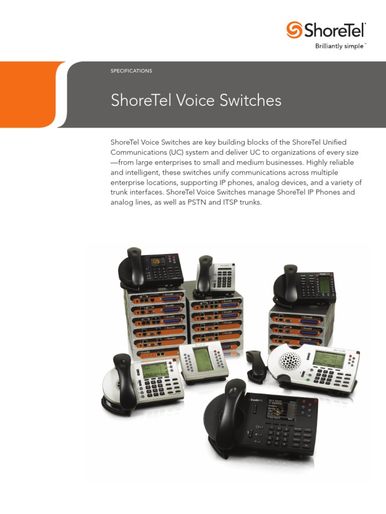 Shoretel Voice Switches Spec | PDF | Session Initiation Protocol ...