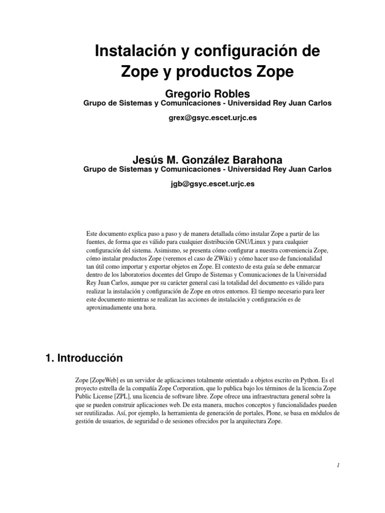 Instalación y Configuración de Zope | PDF | Distribución de Linux ...