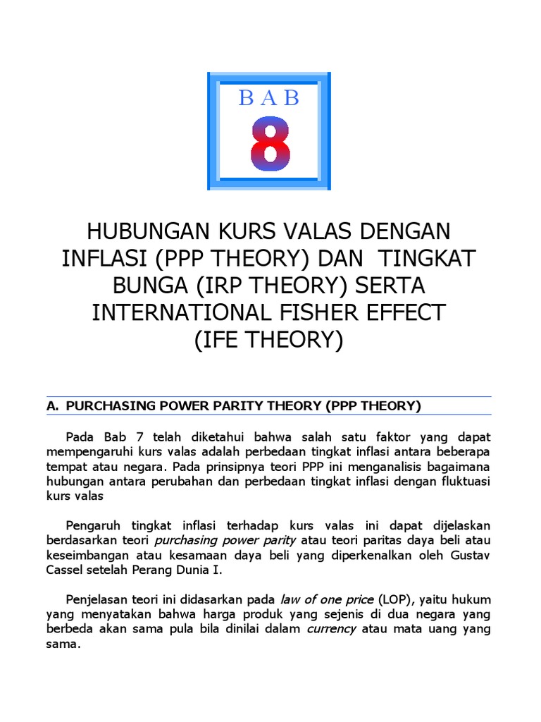 18 - 08 Hubungan Kurs Valas DG Inflasi & Tingkat Bunga | PDF