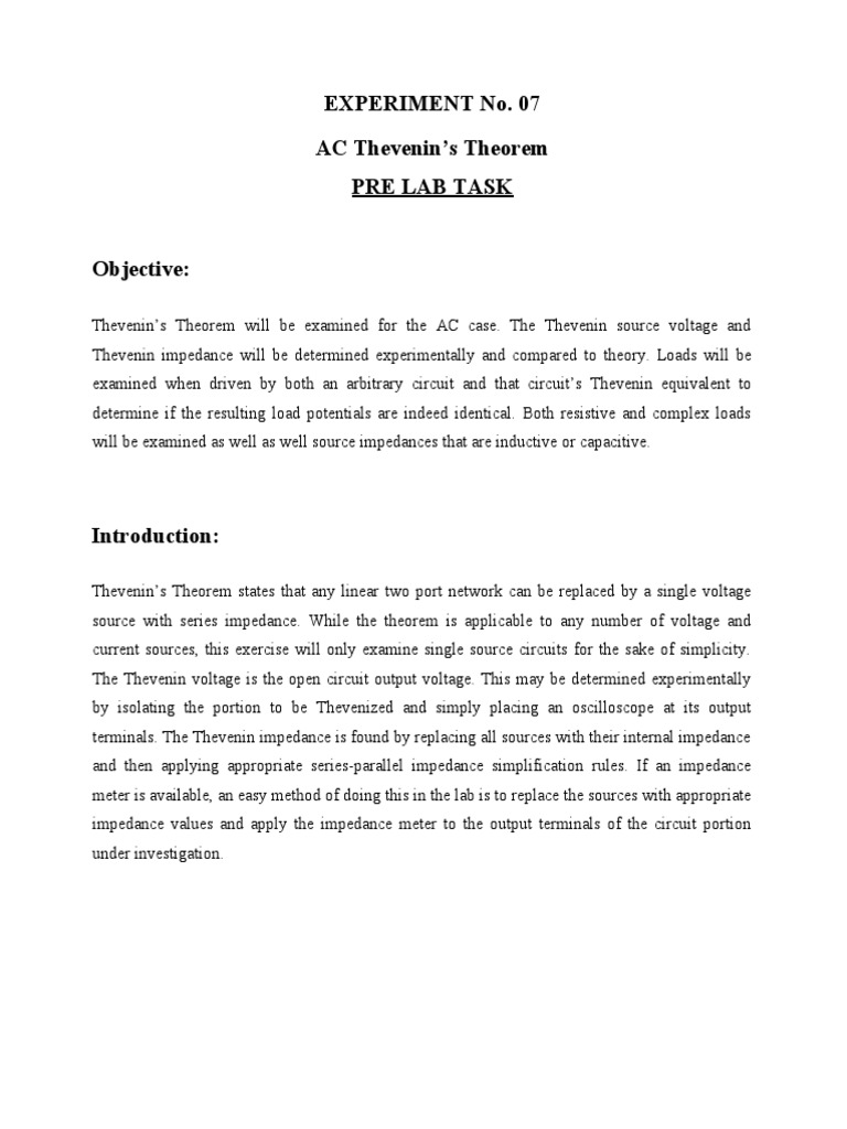 Lab 7 | PDF | Electrical Impedance | Electrical Network