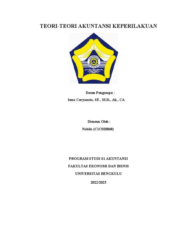 Teori Akuntansi Keperilakuan dan Riset | PDF