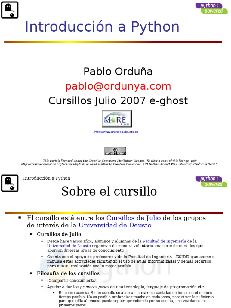 Introducción a Python | PDF | Xml | Python (lenguaje de programación) Introducción a Python | PDF | Xml | Python (lenguaje de programación)