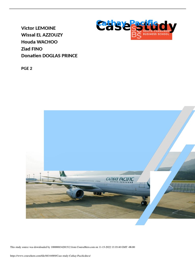 Case Study Cathay Pacific | PDF | Cloud Computing | Outsourcing